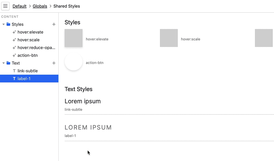 Introducing the Shared Styles editor – Code Zero